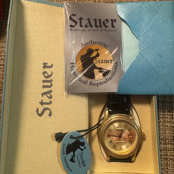 Stauer | Accessories | Stauer Metropolitan Gold And Black Tone Watch ...